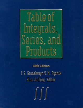 Table Of Integrals, Series And Products, Corrected ... (9780122947605 ...
